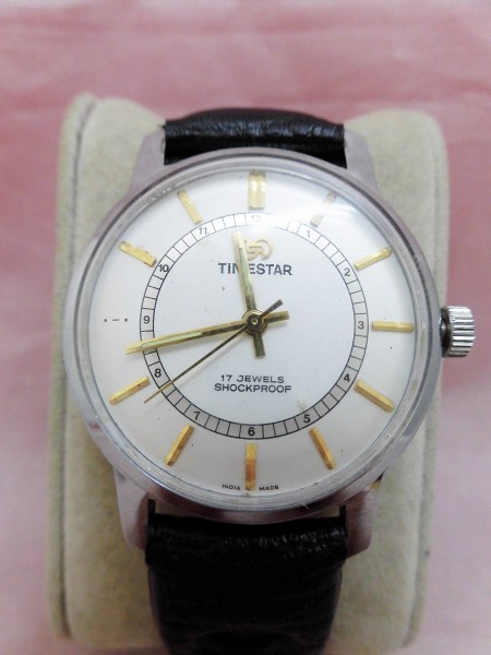 10015 TIMESTAR 腕時計 タイムスター 17石 銀色 文字盤銀色 手巻き メンズ アンティーク ビンテージ 動作可 除菌 ...