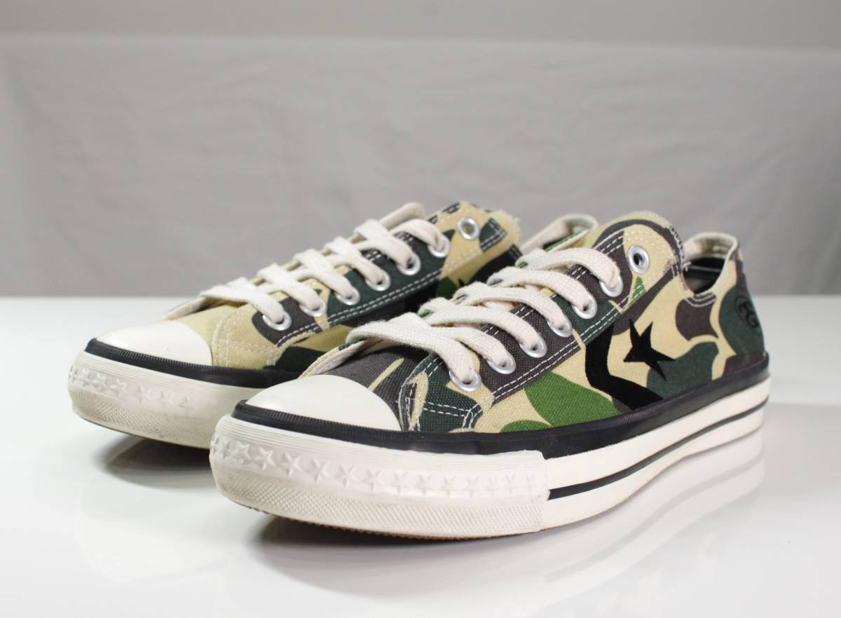STUSSY × CONVERSE ステューシー コンバース CX-PRO OX US8 26.5cm オリーブ カモ コラボ Wネーム オールスター チャックテイラー(26.5cm)｜売買さ ...