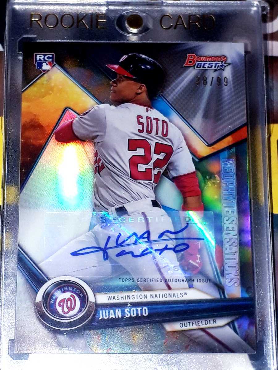 激レア 2018 bowmans BEST JUAN SOTO RC AUTO NEOPHYTE SENSATIONS 99枚限定 直筆サイン フアン ソト 検 acuna tatis ...