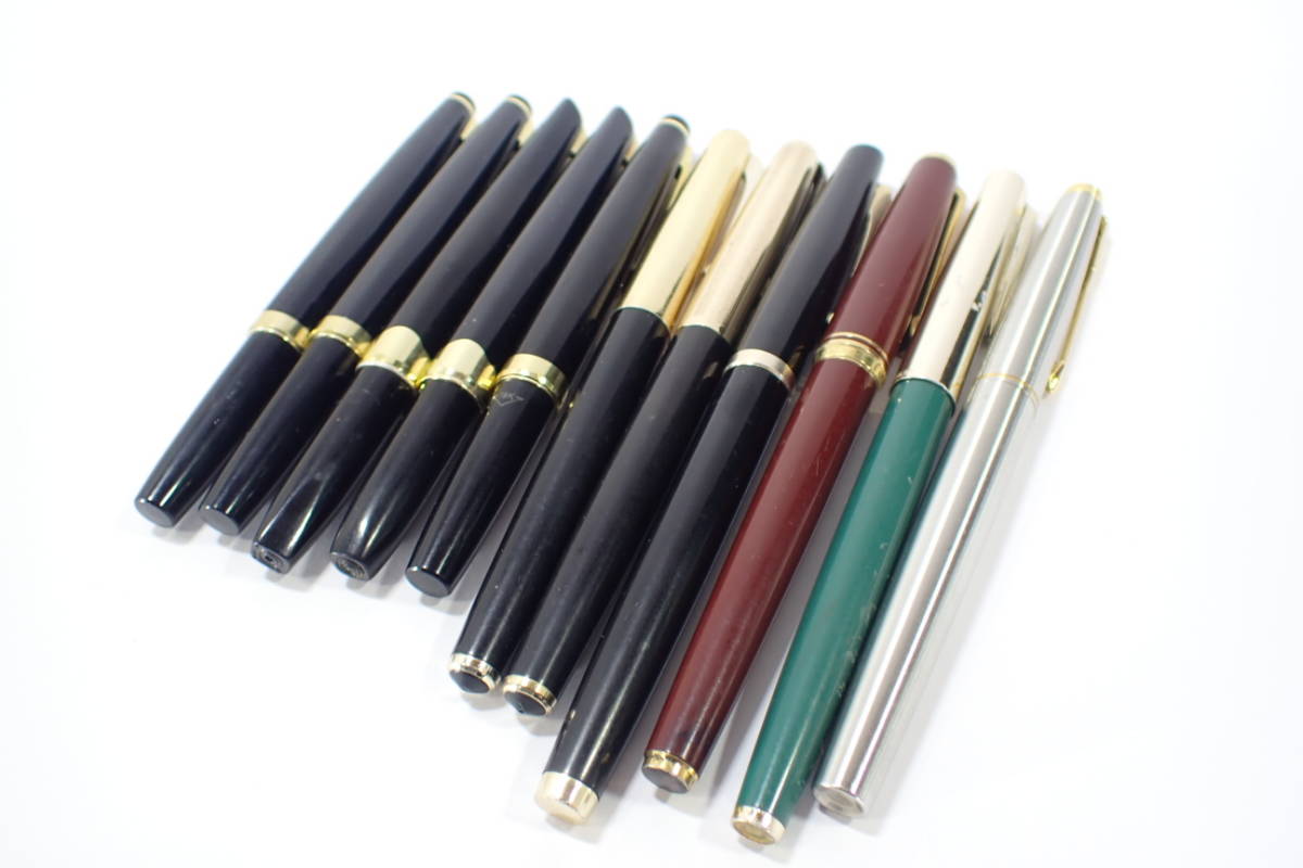 64372 万年筆 11本SET ペン先18K 18金×5本 14K 14金×6本PILOT PLATINUM パーカー筆記未確認 大量 PARKER 75 PILOT DELUXE ...