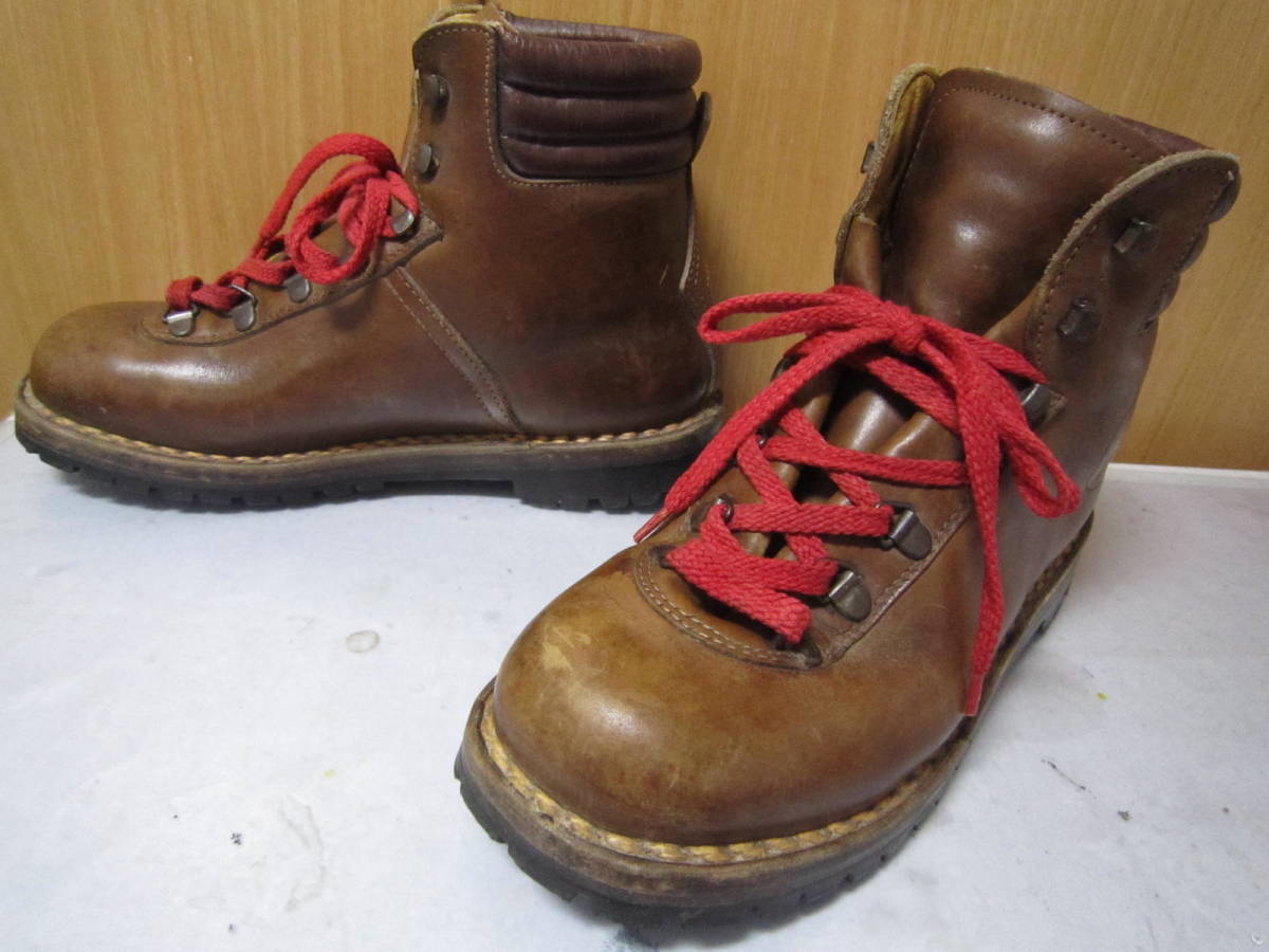 登山靴 LICO 茶 本革レザー ビブラムソール 38 内寸約24cm 足裏 全長約27cm 最大幅約10cm 片足重量約750g ai2010a(23.5cm)｜売買されたオークション情報 ...
