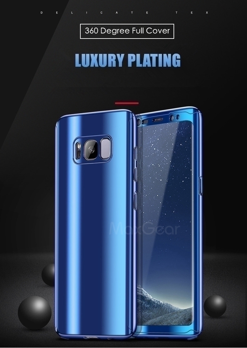 Galaxy S10/S10＋/Note9/S7Edge/S8/S8PLUS/Note8/S9/S9PLUS SC-02H SCV33 360度全面保護 メタリックケース ミラー保護フィルム ...