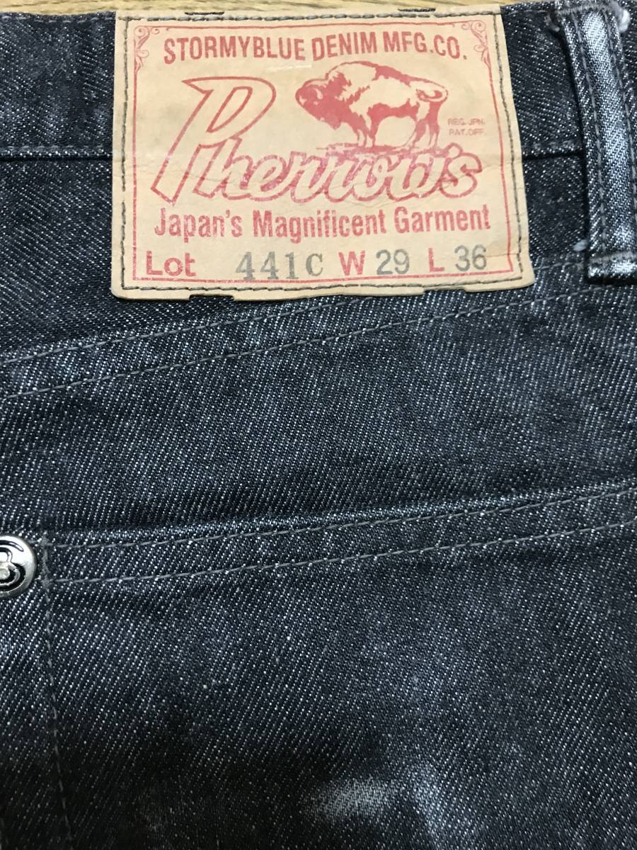 Pherrow's/pherrows フェローズ STORMY BLUE ストーミーブルー LOT 441C デニムパンツ ブラック 29 BJBJ.AJ(ジーンズ)｜売買されたオークション ...