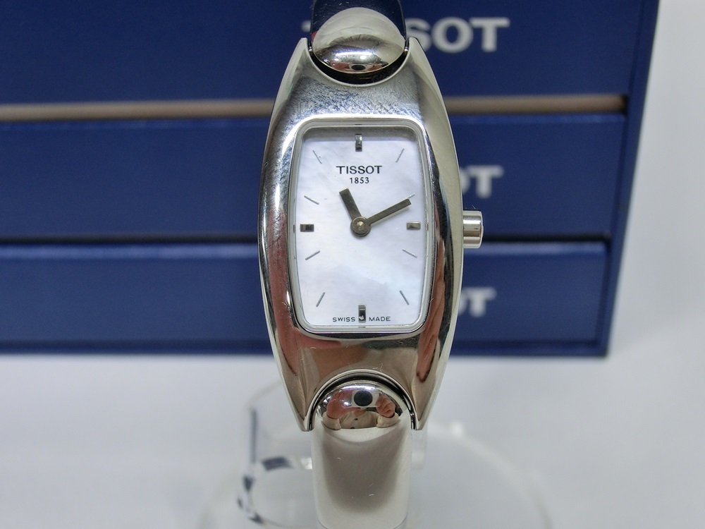 C47 a131 レディース腕時計 ティソ シェル文字盤 G345 / 1853 クォーツ 純正箱 コマ付き TISSOT 現状動作(ティソ ...
