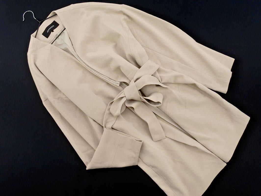 ジーナシス ロング ノーカラー ジャケット sizeF/ベージュ akb6(ジャケット、上着)｜売買されたオークション情報、yahooの商品情報をアーカイブ公開 - オークファン（aucfan ...