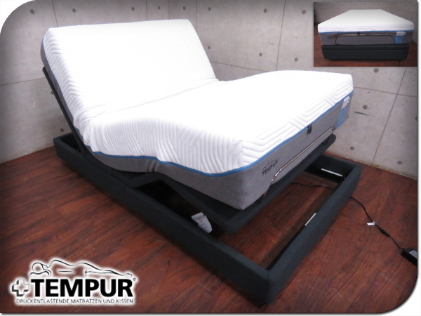 展示品 品 TEMPUR テンピュール 最高級 Cloud Luxe クラウドリュクス Zero-G Elevate KD 電動セミダブルベッド 58万 eee4926t(マットレス付き ...