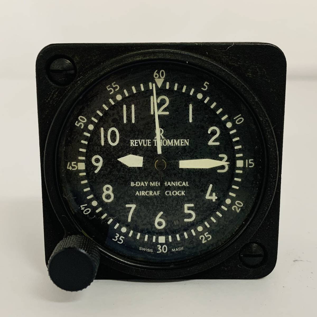 O225-U1-84 REVUE THOMMEN レビュートーメン AIR CRAFT CLOCK エアクラフトクロック 992600 置時計 ...