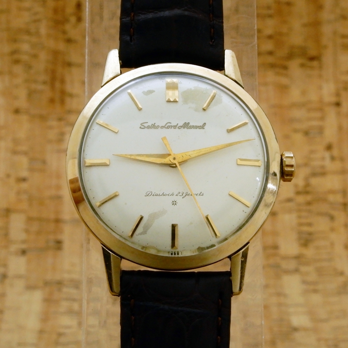 Seiko LordMarvel J14068 彫り文字盤 14KGF/ セイコー ロードマーベル 14K金張 手巻/SD文字盤(その他 ...