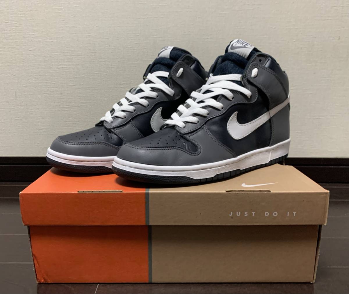 NIKE DUNK HI 紺灰白 TERMINATOR 28.5cm ナイキ ダンク ターミネーター 02年製 デッドストック(28.5cm ...
