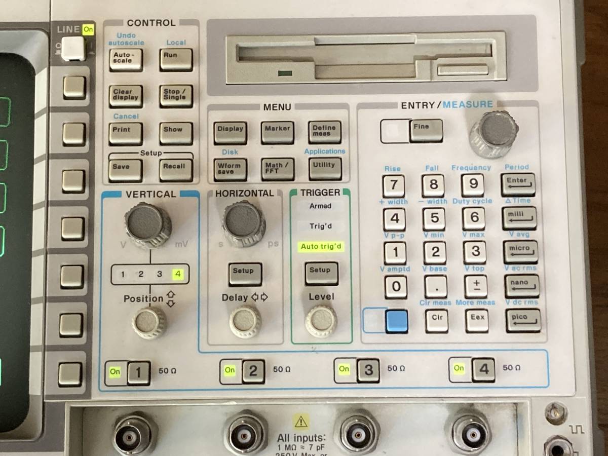 HP 54542A 4CH 2GSa/s 500MHz デジタルオシロスコープ 4チャンネル ヒューレット パッカード(電気計測器)｜売買され ...