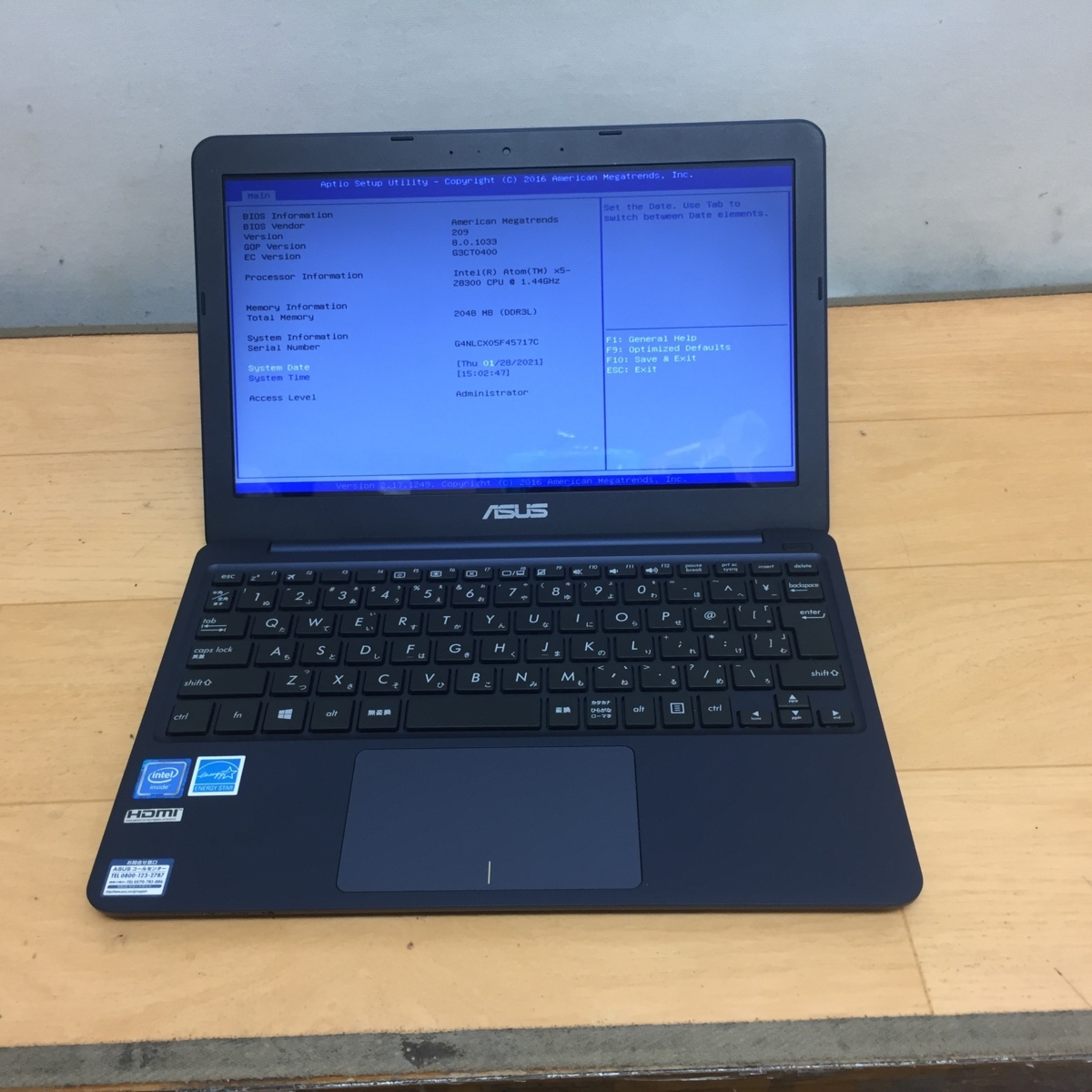 ASUS E200H メモリ2GB SSD30GB BIOS 確認ジャンク 281505(ASUS)｜売買されたオークション情報、yahooの ...