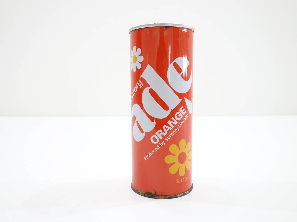 昭和レトロ SUNTORY ORANGE ade 缶 510ml サントリー オレンジ エドー 空き缶 コレクター 特大 スチール缶 ...