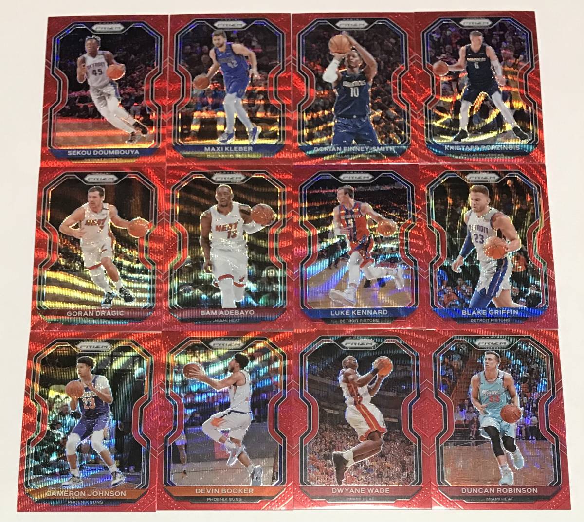 12枚set Booker Wade Adebayo Griffin Porzingis 他 2020-21 Panini Prizm ...