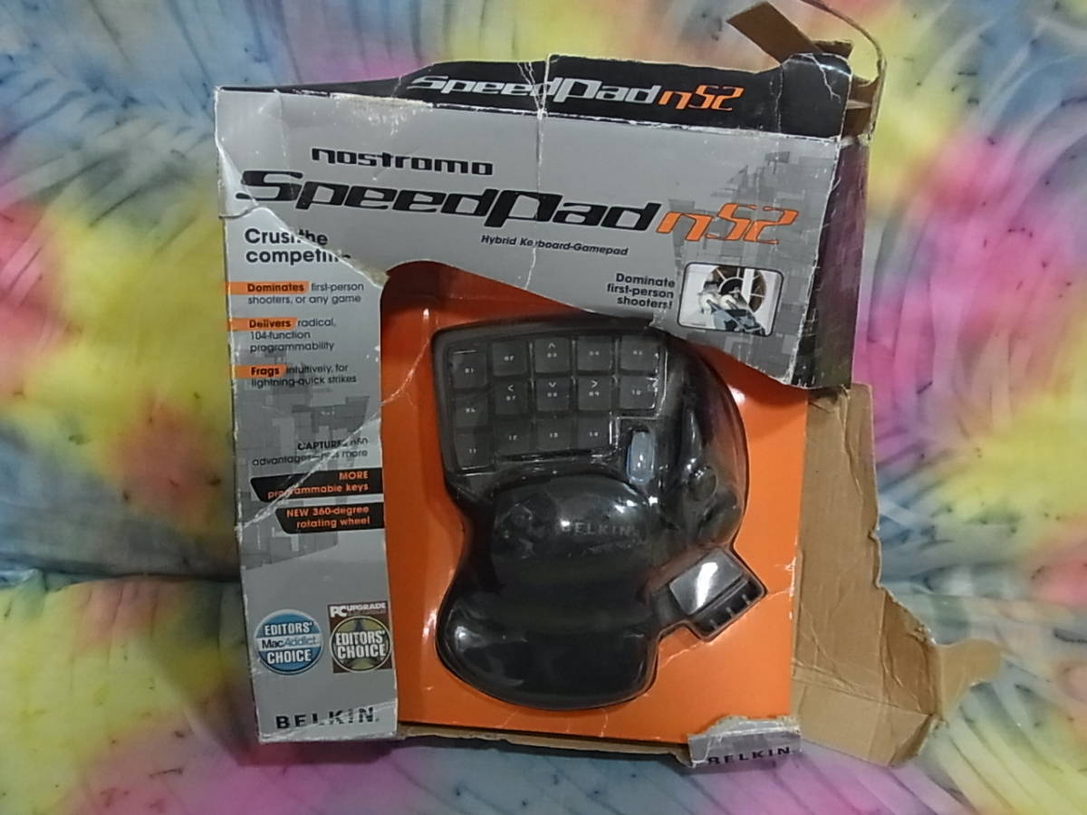 Belkin Nostromo Speed Pad n52 / ゲーミングキーパッド / 片手 キーボード / 左用 / ジャンク(USB ...