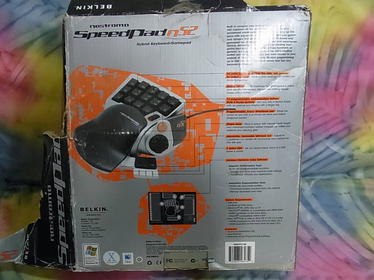 Belkin Nostromo Speed Pad n52 / ゲーミングキーパッド / 片手 キーボード / 左用 / ジャンク(USB ...