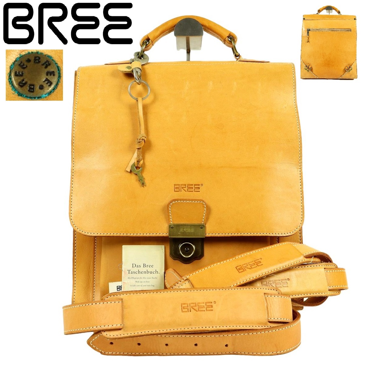 S1358 オールレザー BREE ブリー 3wayバッグ ショルダーバッグ リュック ハンドバッグ ブリーフケース ビジネスバッグ 書類 ...