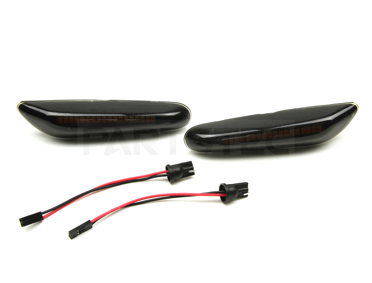 BMW シーケンシャル 流れる ウインカー LED サイド マーカー スモーク E90 E91 E60 E61 E81 E82 E87 E88 E92 E93 E84 E83 E53 /93 ...