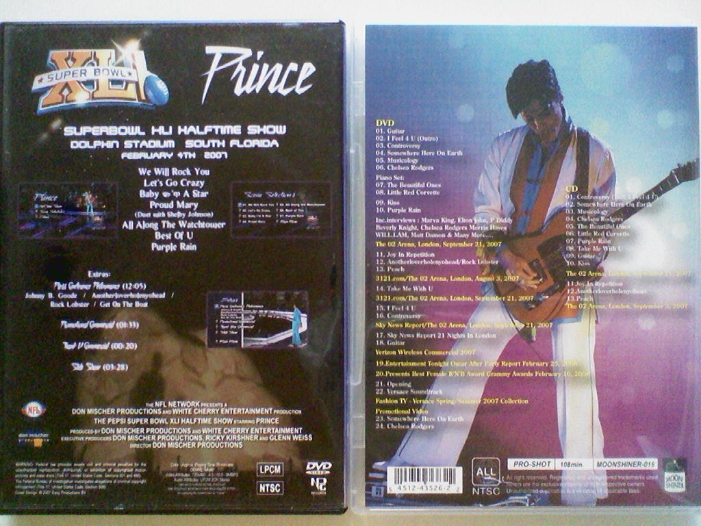 輸入版 DVD Prince Super Bowl XLI Halftime Show February 4 2007 DVD-R /21 Nights In London Special ...