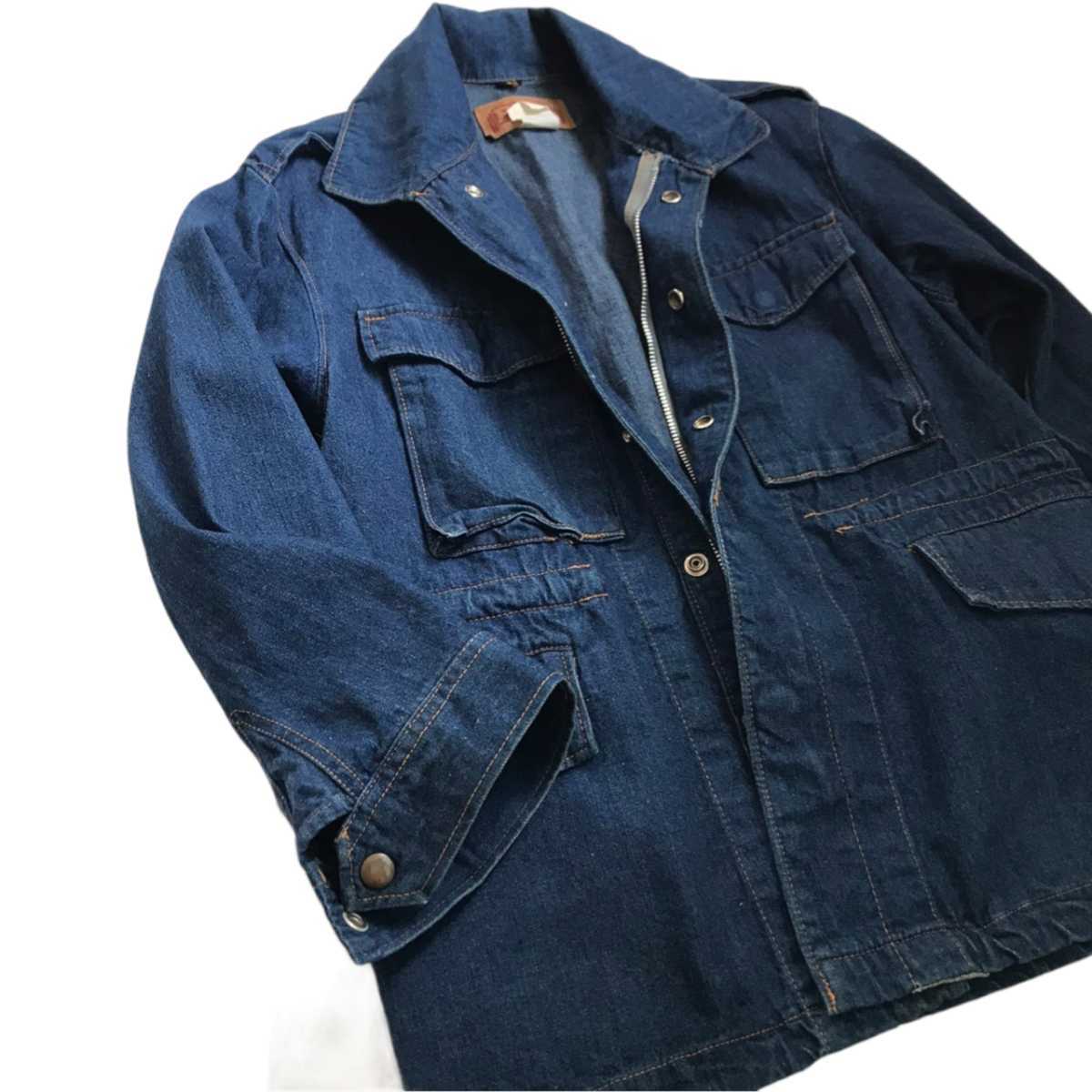 ROX 70s ヴィンテージカバーオール デニムジャケット ロックス OLD vintage レトロ メンズS ジップアップ 古着 RED BRICK-s(Sサイズ)｜売買されたオークション ...