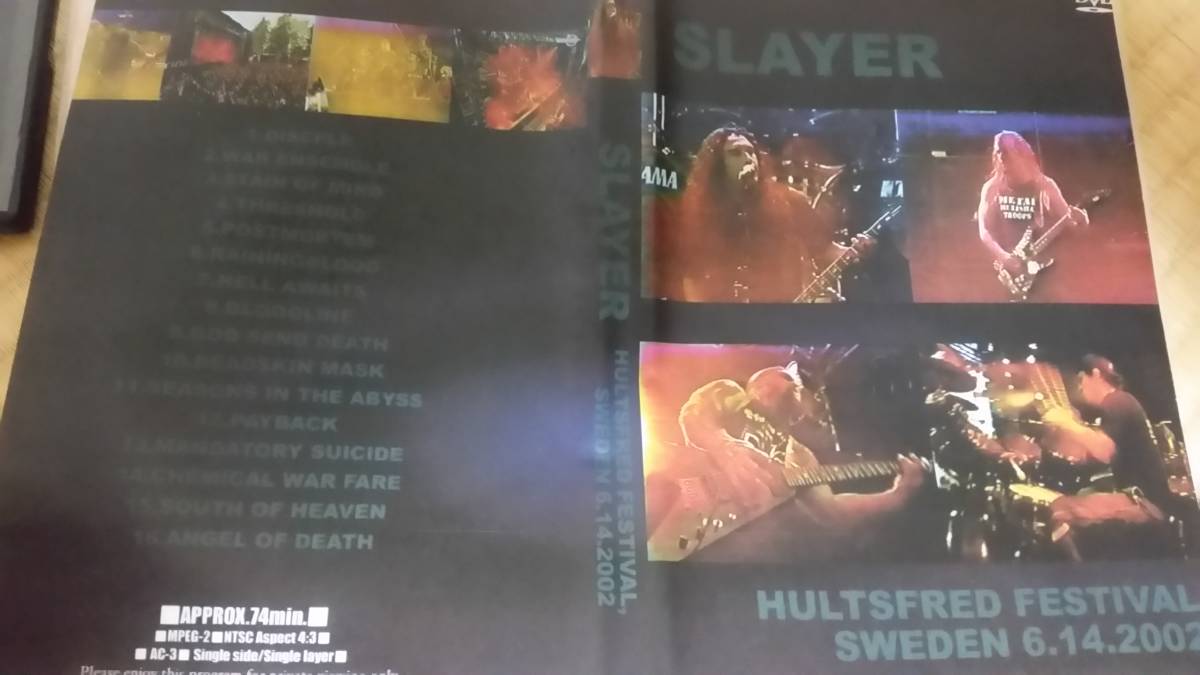 SLAYER DVD HULTSFRED FESTIVAL SWEDEN 6/14/2002 スレイヤー DVD(一般)｜売買された ...