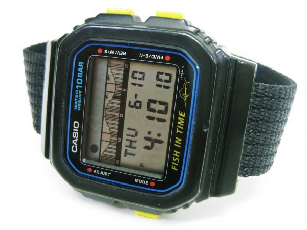 CASIO/カシオ FT-100W デジタルウォッチ FISH IN TIME カジキマーク 稼働訳あり品 B45/82-4①(その他)｜売買 ...