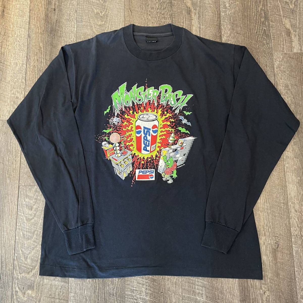 80s 90s vintage USA製 ロンT 長袖Tシャツ Pepsi monster bash ヴィンテージ モンスター(XLサイズ以上 ...