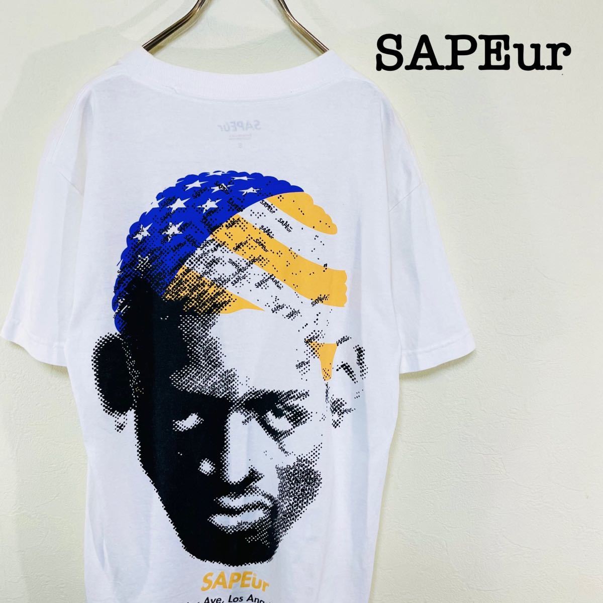 デザイン Tシャツ SAREur サプール デニス ロッドマン USA製 S プリントTシャツ 両面プリント 古着 ストリート アメリカ製 ...