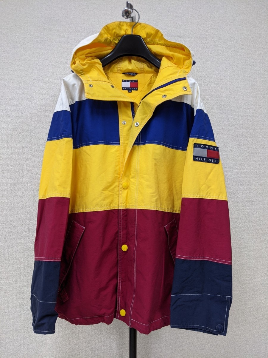 90s トミーヒルフィガー ジップアップ コットンナイロンジャケット ブルゾン メンズ L 黄エンジ白青 809(ジャンパー、ブルゾン)｜売買されたオークション情報、yahooの商品情報を ...