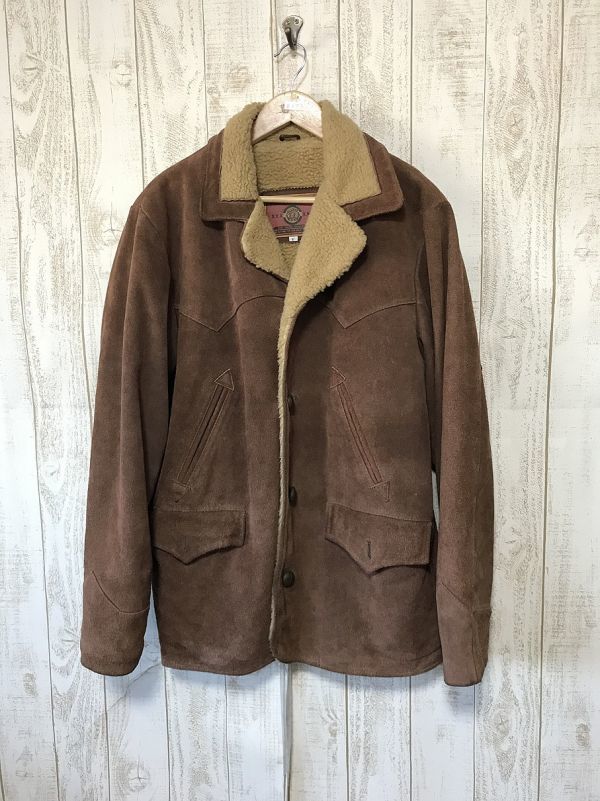 837 ヴィンテージ 古着 裏ボア スエードレザージャケット GELEONE BASIC ムートン ランチコート ハンティングジャケット F(Lサイズ)｜売買されたオークション情報、yahoo ...