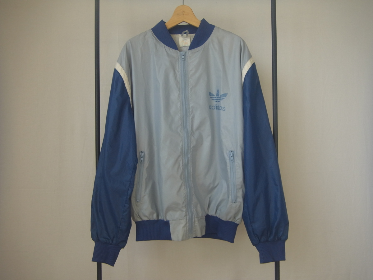 ビンテージ adidas アディダス ナイロン ジャケット ジップ ジッパー ブルゾン ジャージ ドイツ ジャーマン グレー ネイビー タオル D52 M(ジャンパー、ブルゾン)｜売買された ...