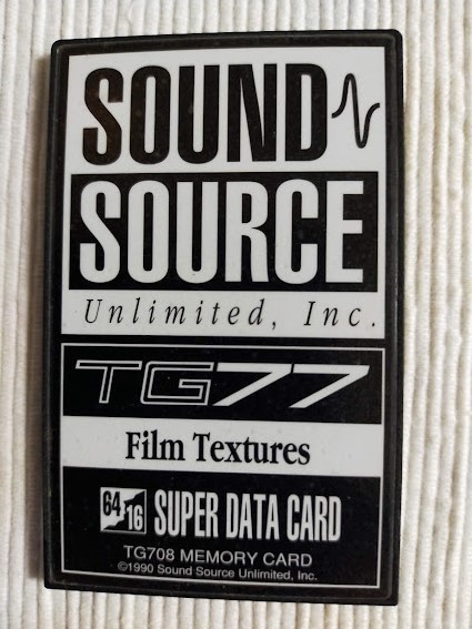 YAMAHA TG77 SY77 DATA CARD Film Textures SUPER DATA CARD ヤマハ ボイス カード ...