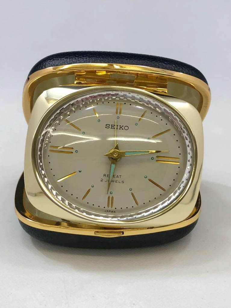 AJ005 SEIKO セイコー REPEAT 2石 ゼンマイ式 トラベルアラームクロック 現状品 難あり 昭和レトロ(目覚し時計)｜売買されたオークション情報、yahooの商品情報を ...