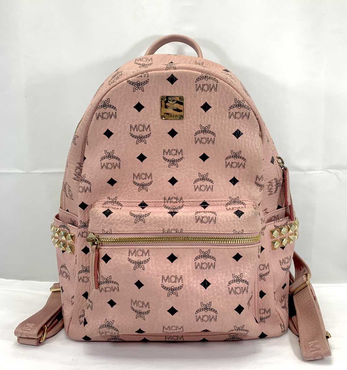 MCM エムシーエム スターク サイドスタッズ バックパック リュック ピンク レディース バッグ(かばん、バッグ)｜売買されたオークション情報、yahooの商品情報をアーカイブ公開 ...