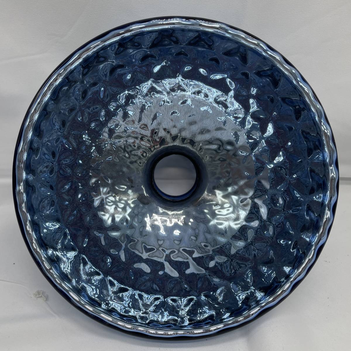 マーキュリーグラス ランプ シェード Mercury Glass 青 ブルー lamp shade a105(照明)｜売買されたオークション ...