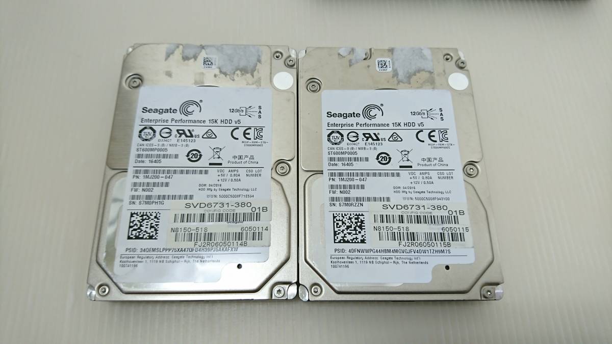 2個セット Seagate ST600MP0005 600GB SAS 15k 12Gbps HDD 消去済(SCSI)｜売買された ...