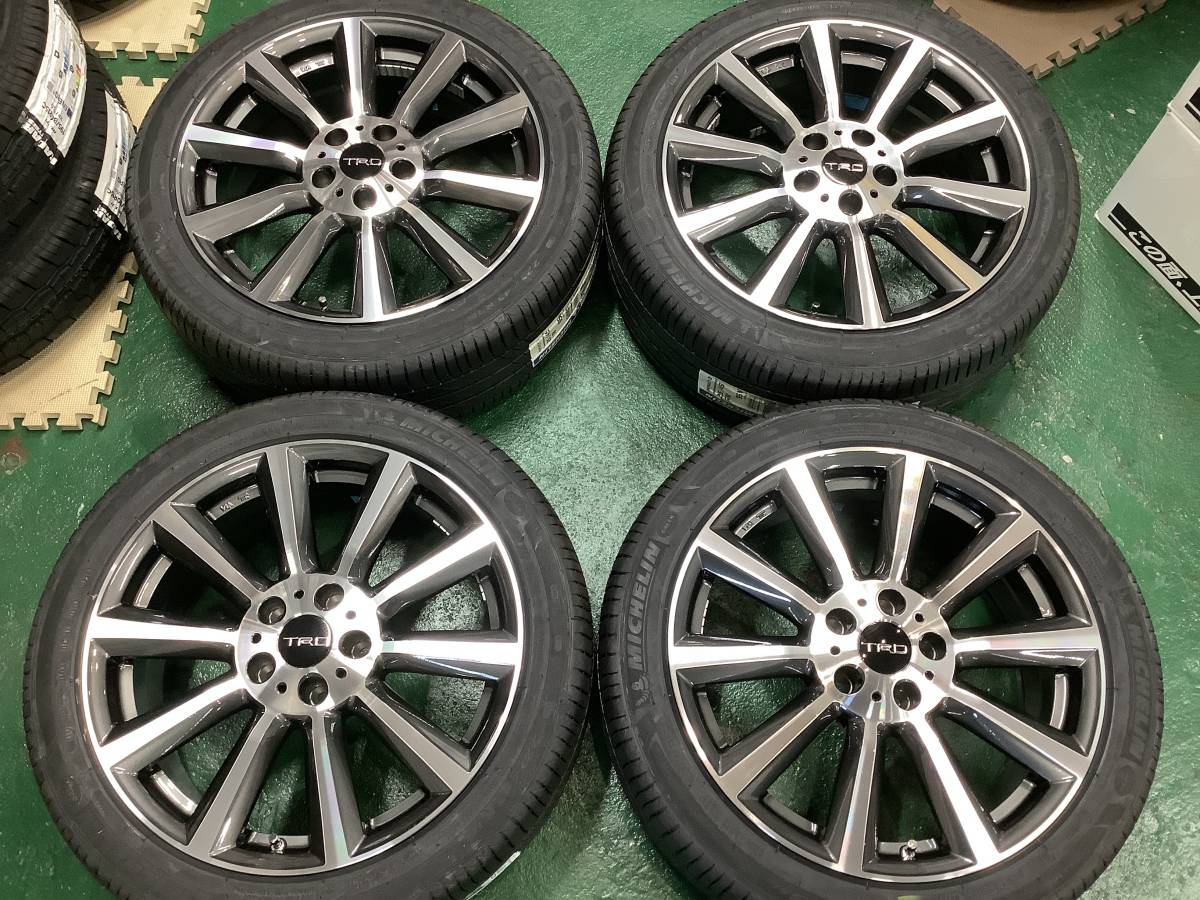 トヨタTRD TF6 シルバー 18インチ7.5J+47 114.3/5H ミシュランPRIMACY3 225/45R18 処分特別価格 ...