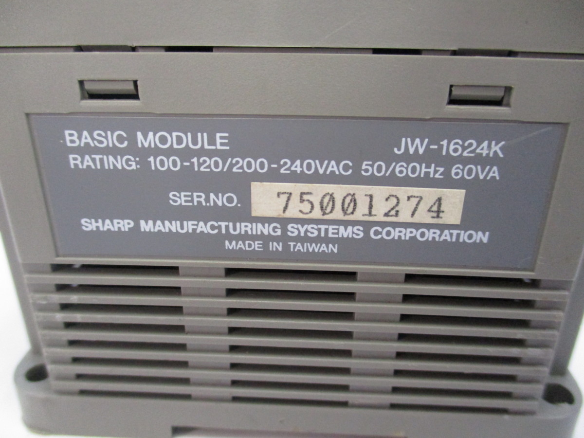SHARP プログラマブルコントローラ BASIC MODULE JW-1624K 100-120/200-240VAC 60VA 動作未確認 付属品なし(その他)｜売買されたオークション情報 ...
