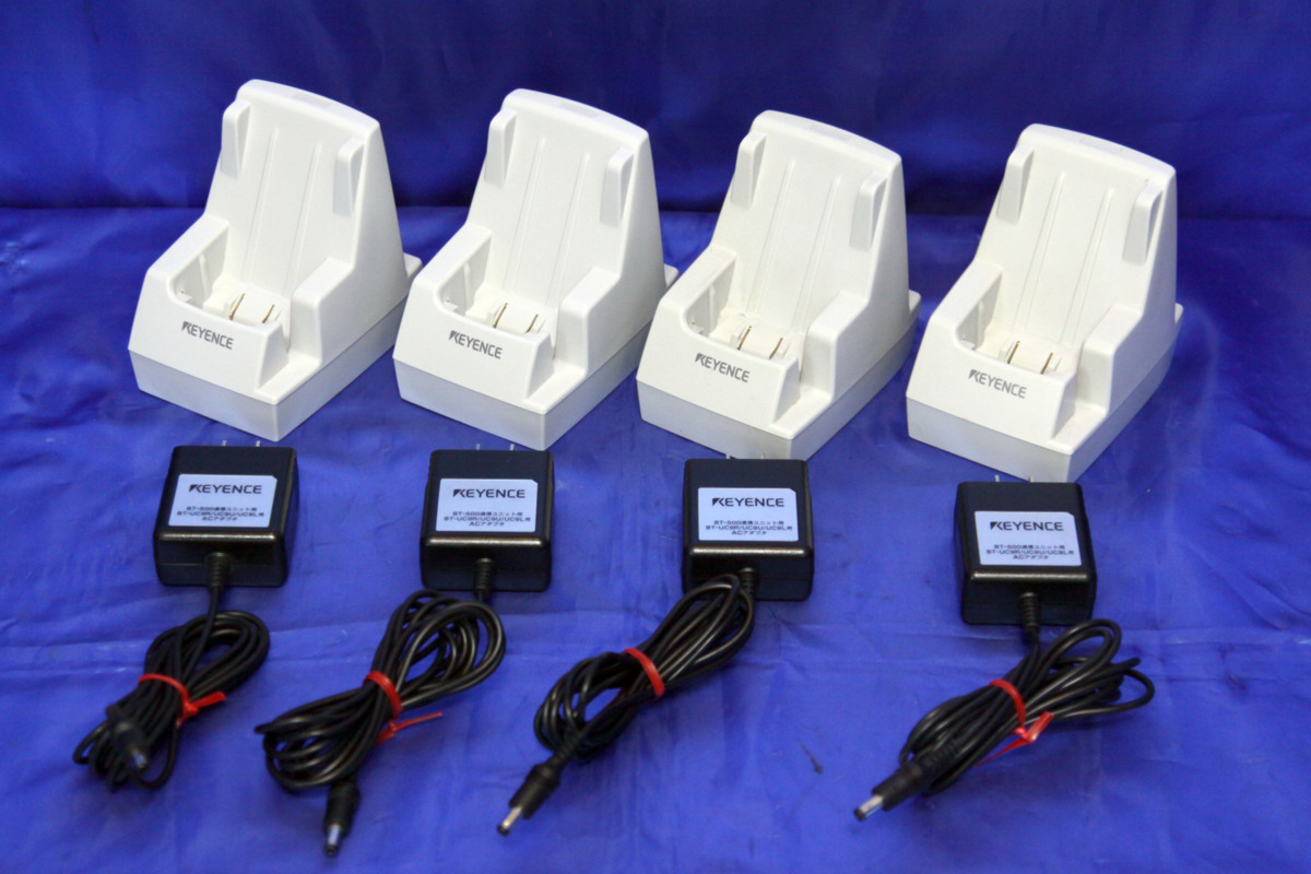 4台1セット KEYENCE/キーエンス BT-500シリーズ用 充電ユニット BT-UC5U/ACアダプター付属 60193S(バーコード ...