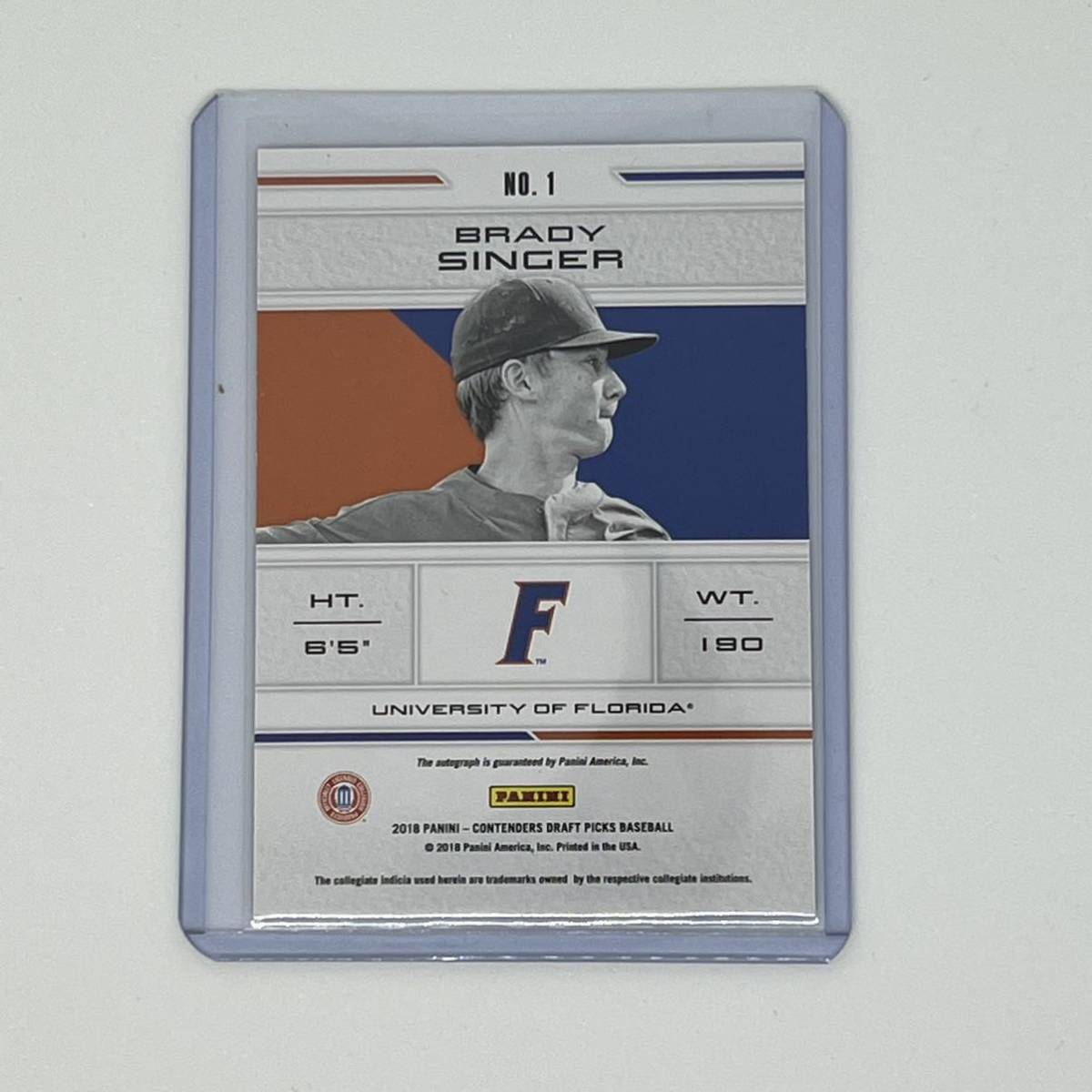 Brady Singer Cracked Ice Auto /23 2018 Panini Contenders Draft Pick ...