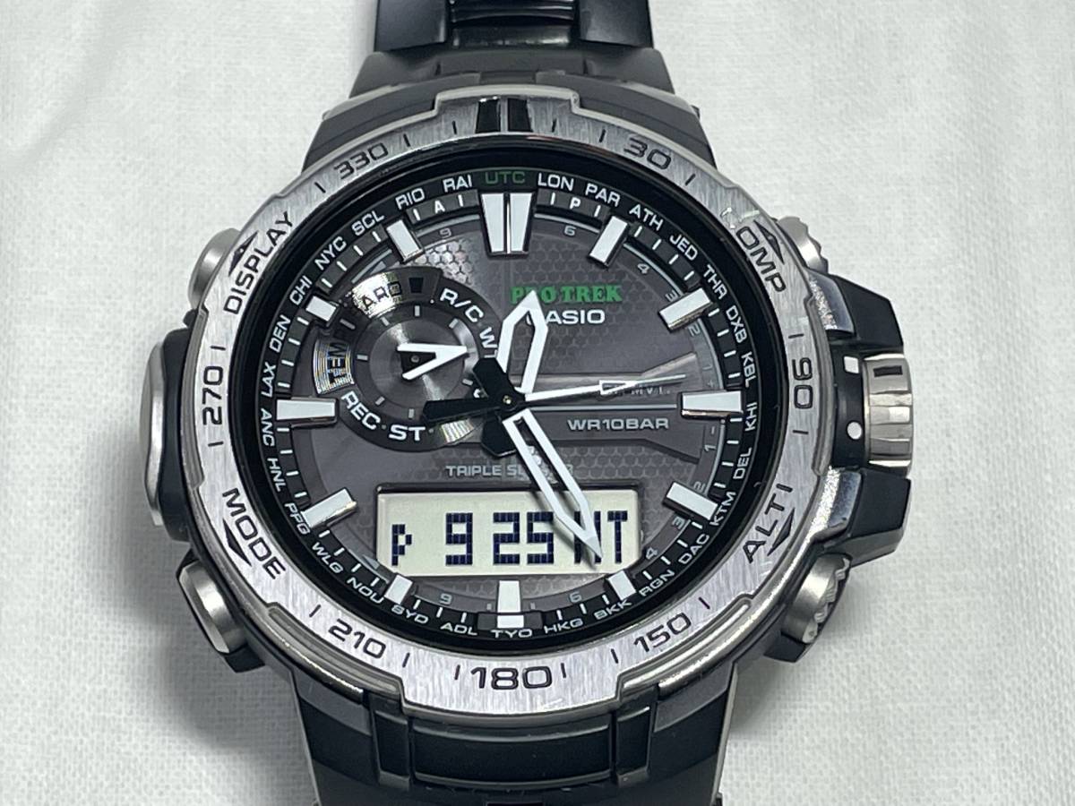 CASIO PROTREK PRW-6000-1 ブレスレットに交換 腕時計 説明書 箱 ケース付(PRO TREK)｜売買されたオークション ...