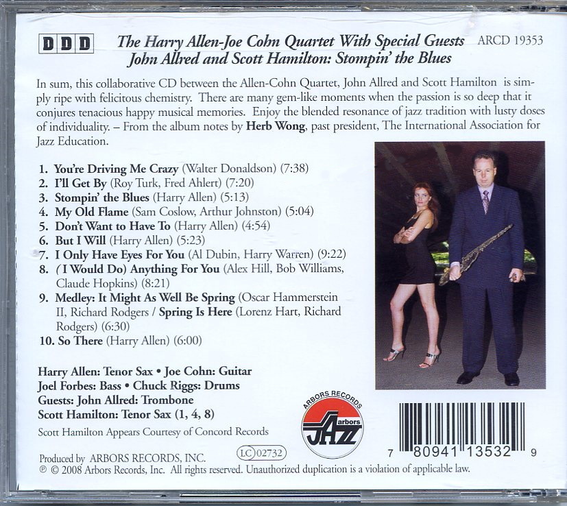 The Harry Allen-Joe Cohn Quartet / Stompin' The Blues / Scott Hamilton ...