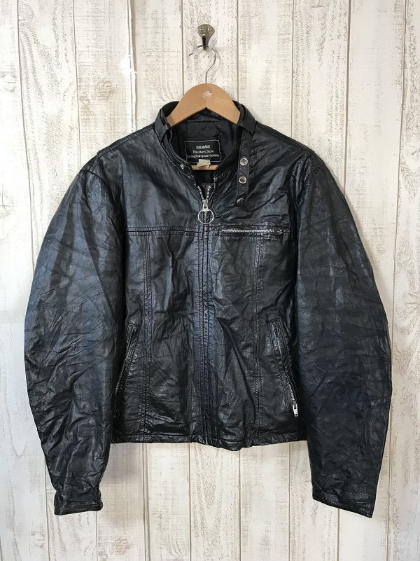 V427 カウレザー ライダース ジャケット 黒 SEARS シアーズ アメカジ ヴィンテージ 38(Mサイズ)｜売買されたオークション情報、yahooの商品情報をアーカイブ公開 ...