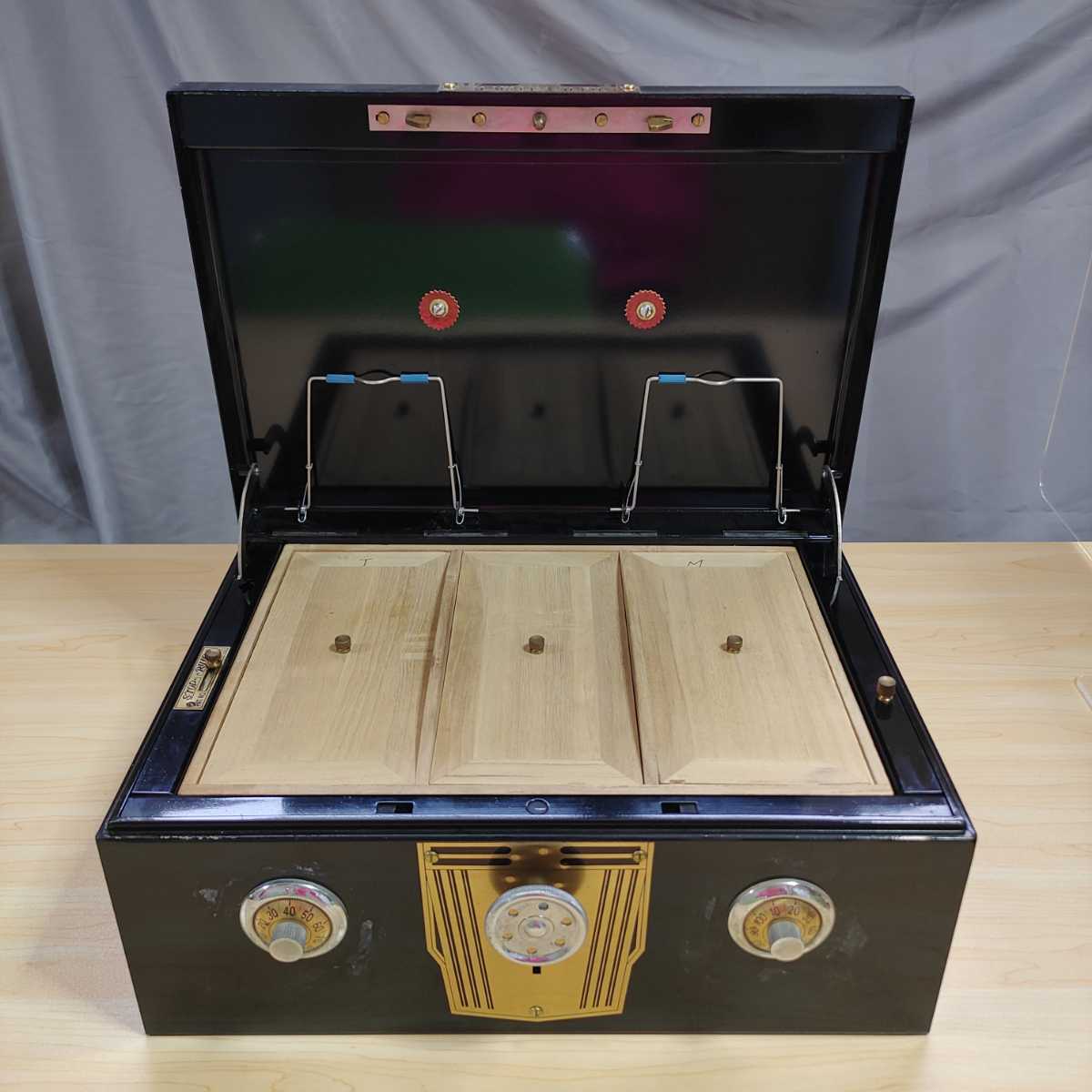 昭和レトロ PLUS ALARM CASH BOX 手提金庫 アラームキャッシュボックス インテリア 店舗什器 手提げ金庫 アンティーク ...
