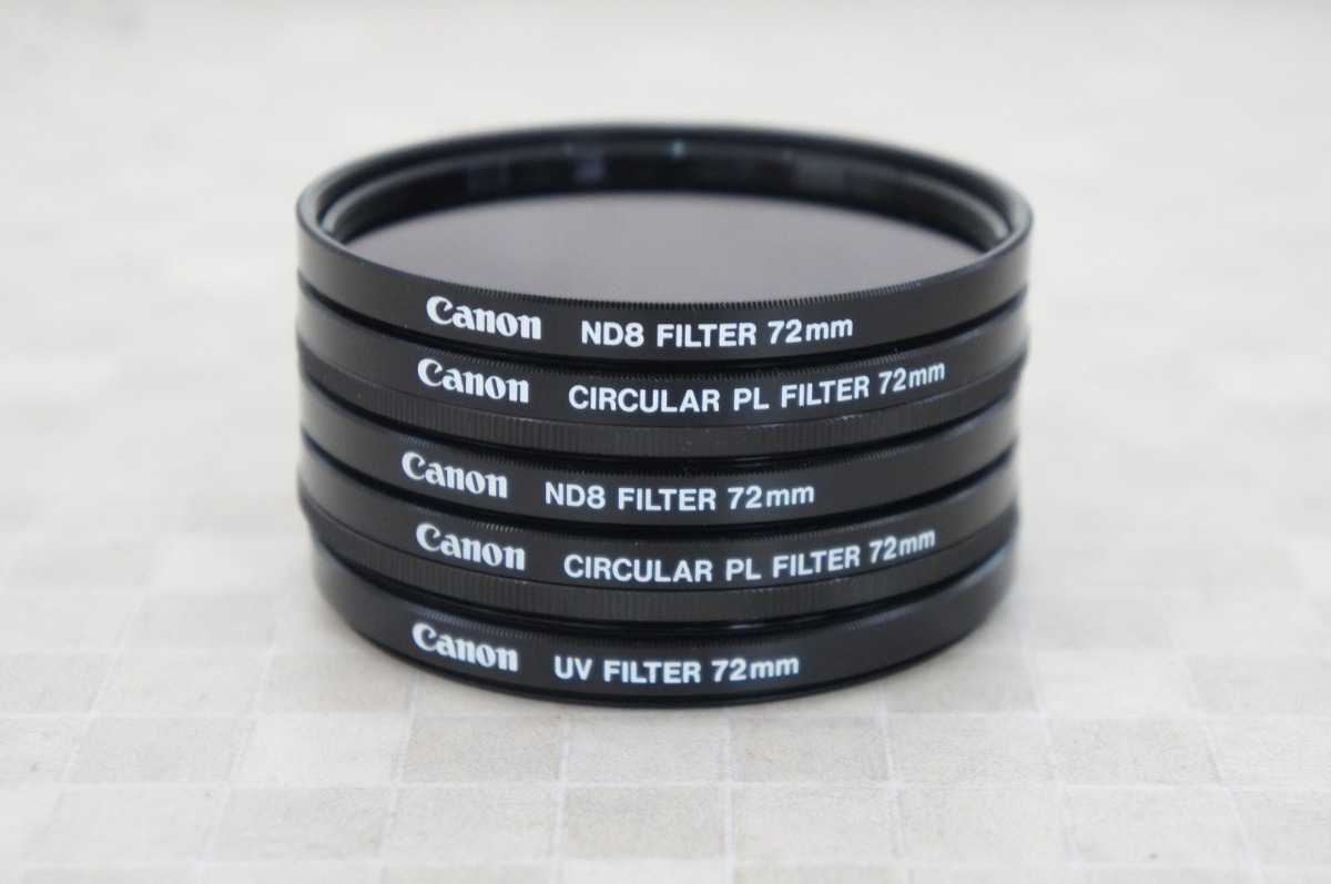 KW Canon キャノン 72mm フィルター 5品セット ND8 FILTER 72mm × 2 CIRCULAR PL FILTER ...
