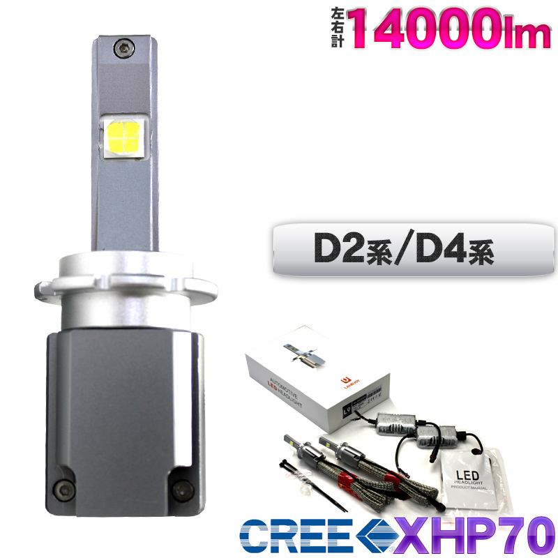 最新CREE 両面発光 LEDキット 高輝度14000lm 左右計 D2C/D2S/D2R/D4C/D4S/D4R ヘッドライト フォグランプ XHP70 12V/24V(LED)｜売買された ...