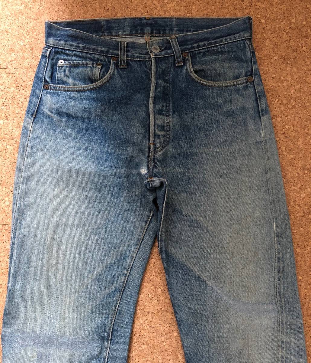 70S LEVIS リーバイス501 66前期 ヒゲ ハチノス リペア済み ヴィンテージ 501XXや502や606や505赤耳ビックE好きにもお奨め(W30)｜売買されたオークション情報 ...
