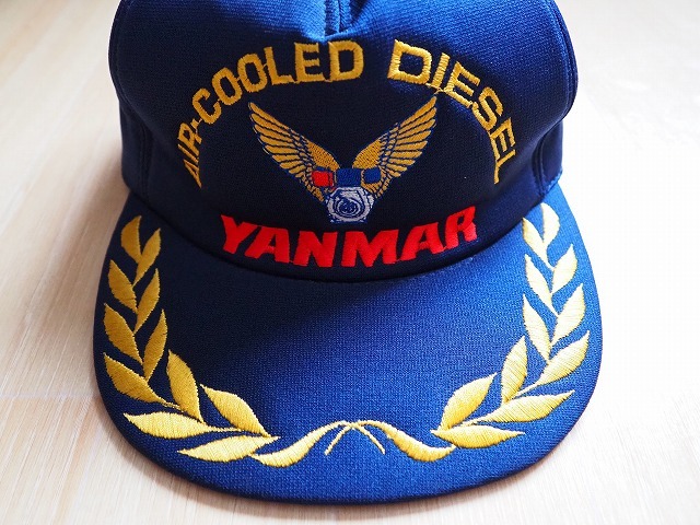 当時物 ヤンマーディーゼル キャップ 帽子 豪華刺繍 YANMAR AIR-COOLED DIESEL デッドストック ワークキャップ 農業 ...