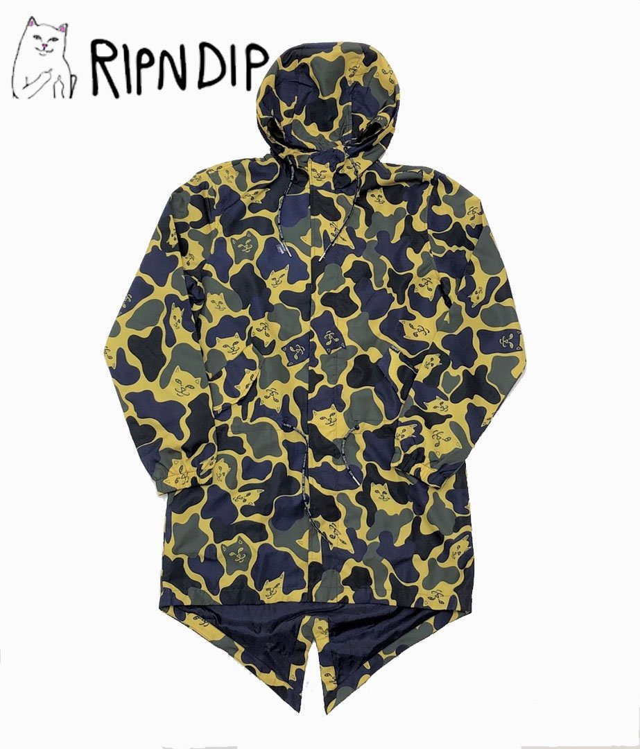 リップンディップ RIPNDIP OUTLET Nerm Camo Fishtail Parka ジャケット アウター 薄手アウター no21 ...
