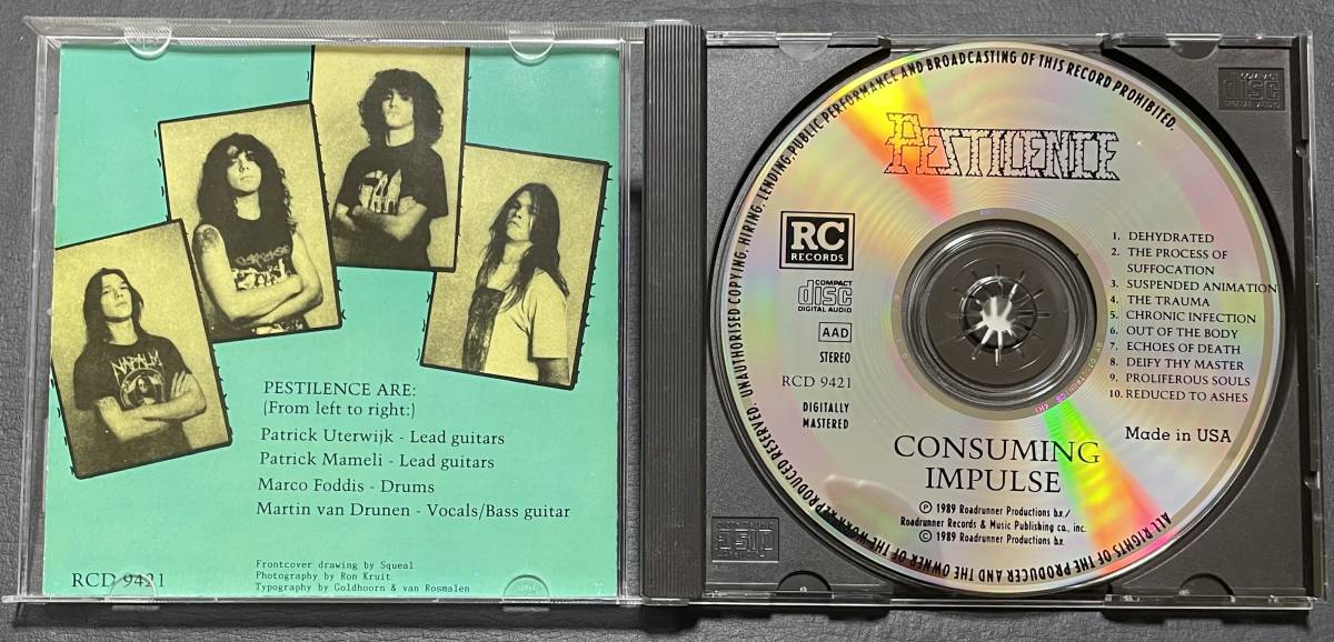 PESTILENCE CONSUMING IMPULSE DEATH METAL THRASH METAL デスメタル スラッシュメタル ...