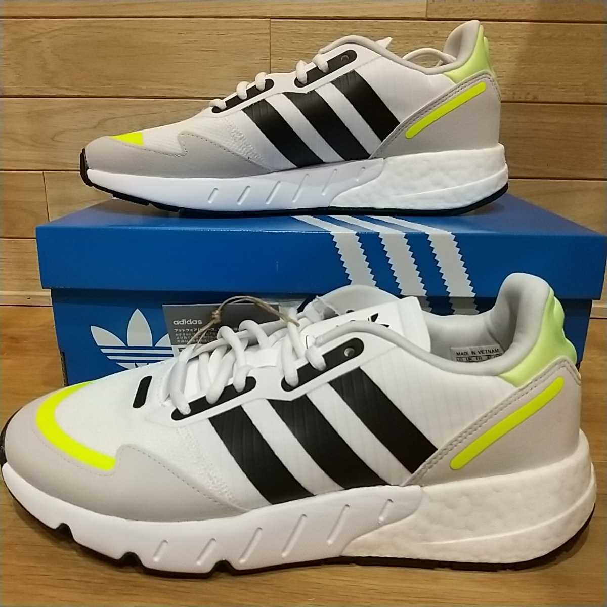 26cm 正規品 ADIDAS アディダス ZX1K BOOST ゼットエックス1Kブースト H69037 FWHT/CBLK/SYEL ...